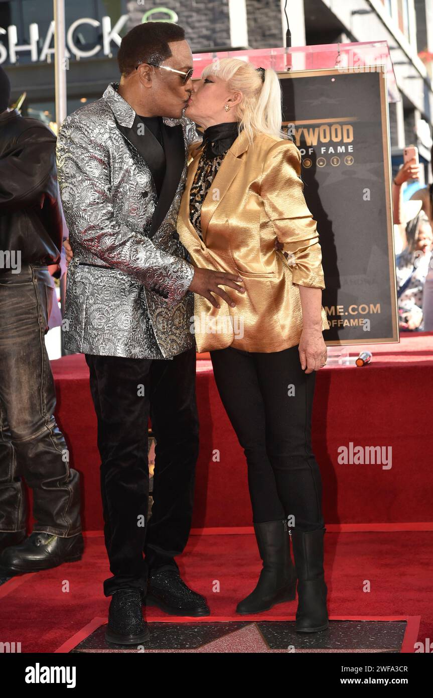 Charlie Wilson, left, and Mahin Wilson attend a ceremony honoring ...