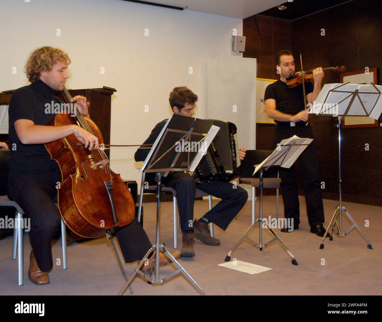 musicians and their instruments at a classical music orchestra ...