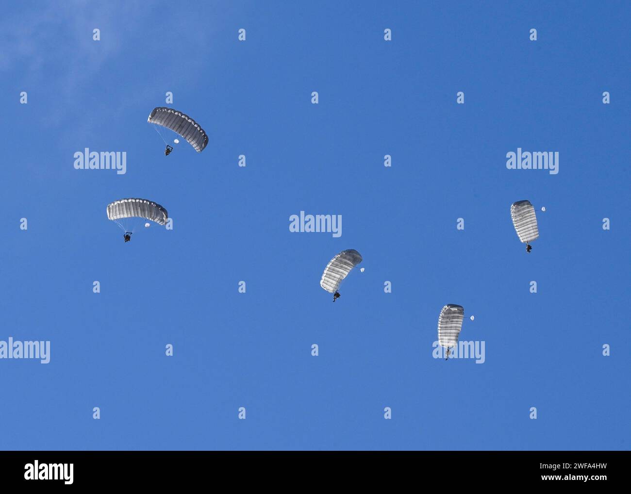 U.S. Airmen, assigned to the Air Force Special Warfare Exhibition team ...