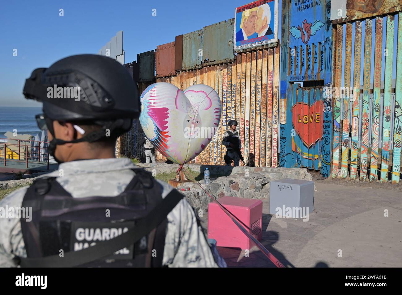 Tijuana, Baja California, Mexico. 29th Jan, 2024. Members of the ...