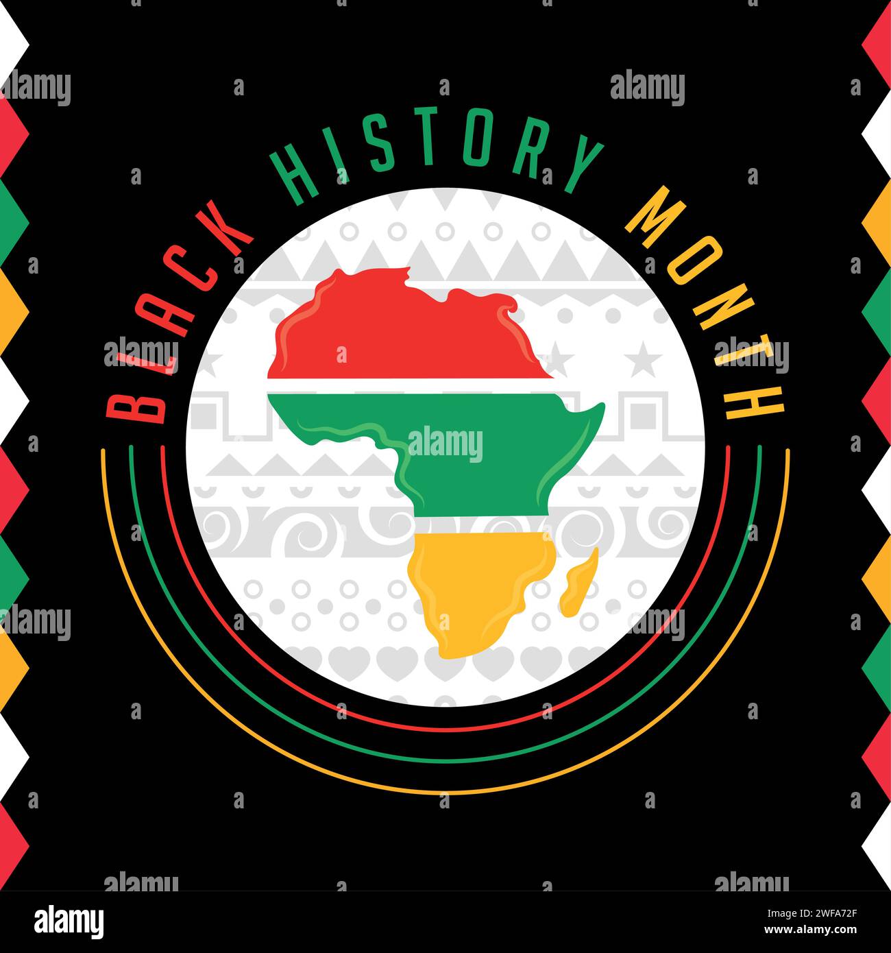 Black history month poster with map of Africa Vector Stock Vector Image ...