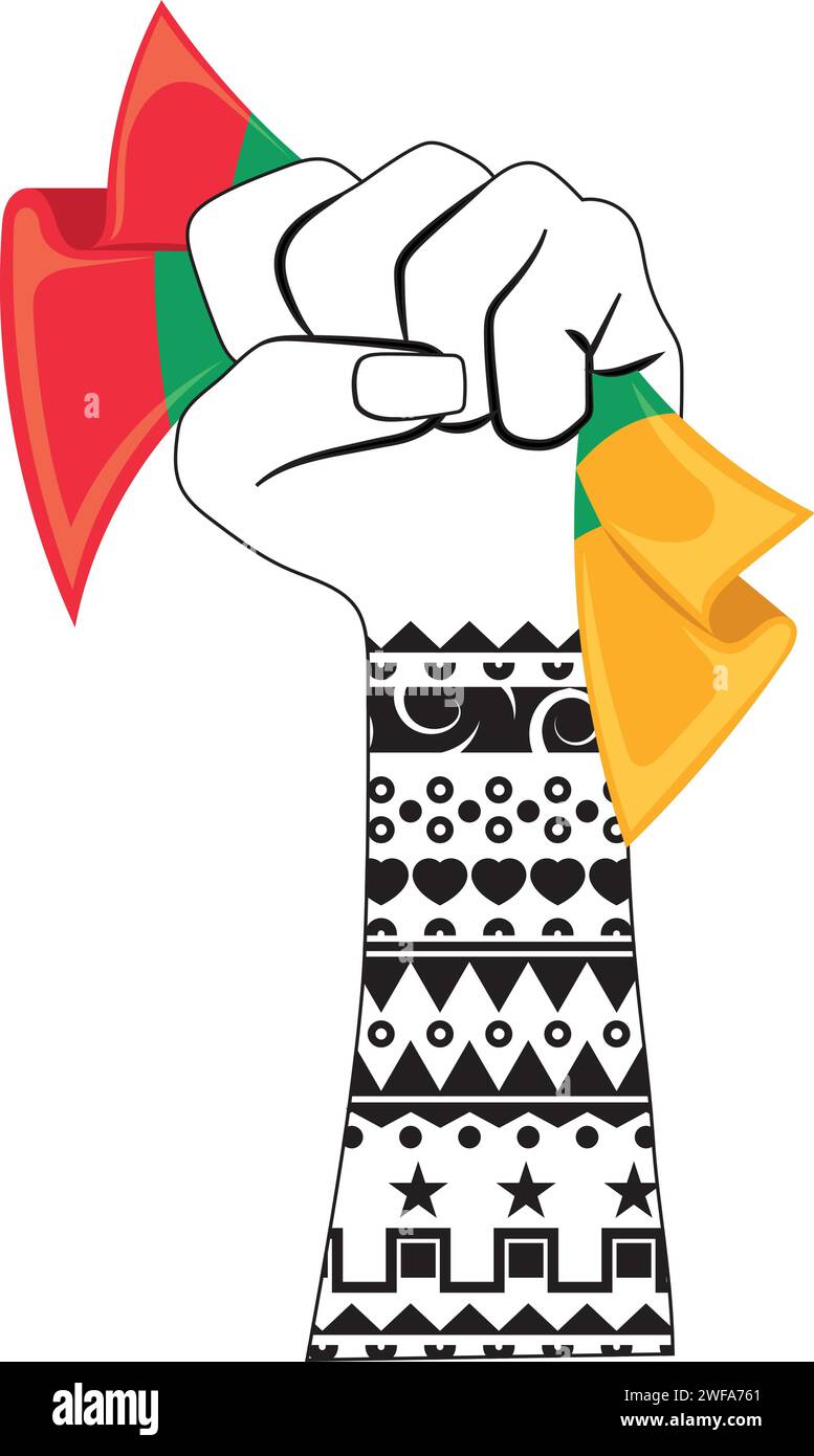 Painted raising hand protest gesture Vector Stock Vector Image & Art ...