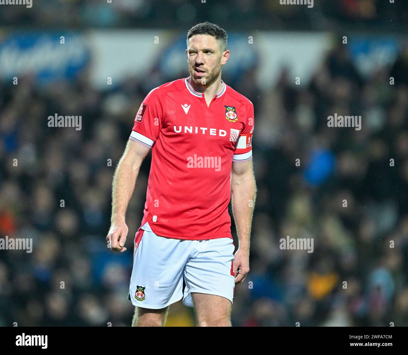 Ben Tozer of Wrexham, during the Emirates FA Cup Fourth Round match ...