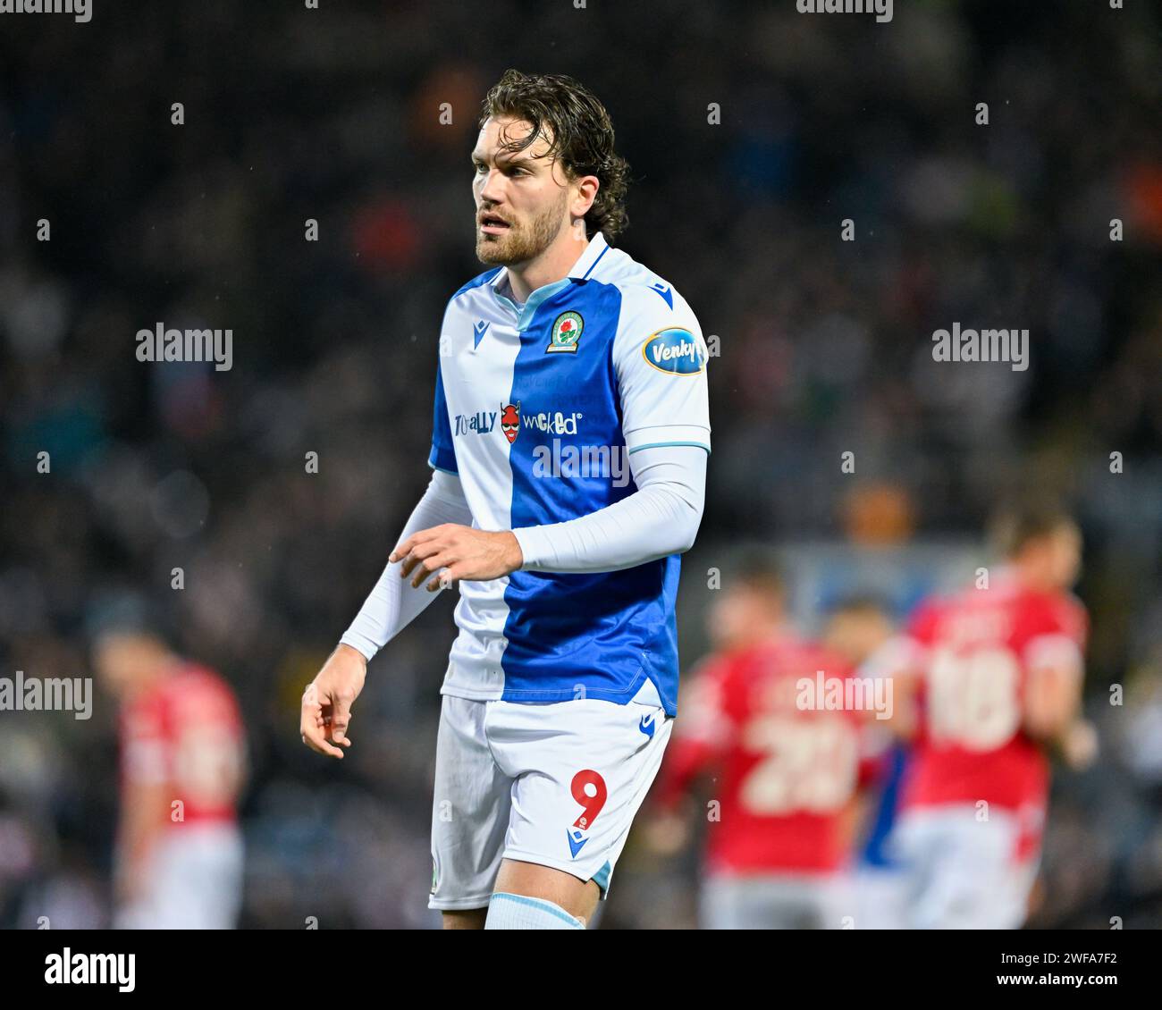 Sam Gallagher of Blackburn Rovers, during the Emirates FA Cup Fourth ...