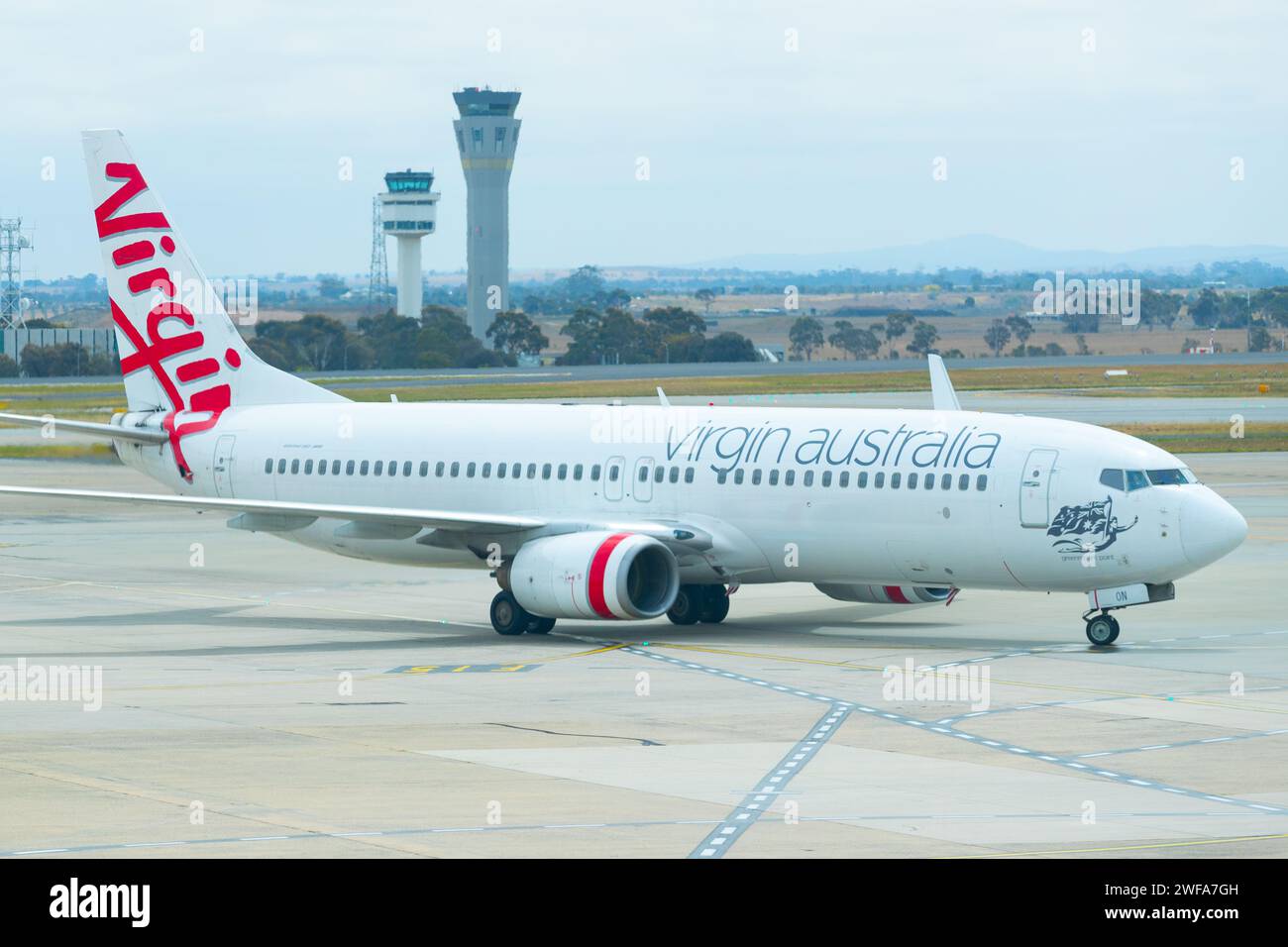 Aircraft movements at Melbourne Airport in Victoria, Australia Stock ...