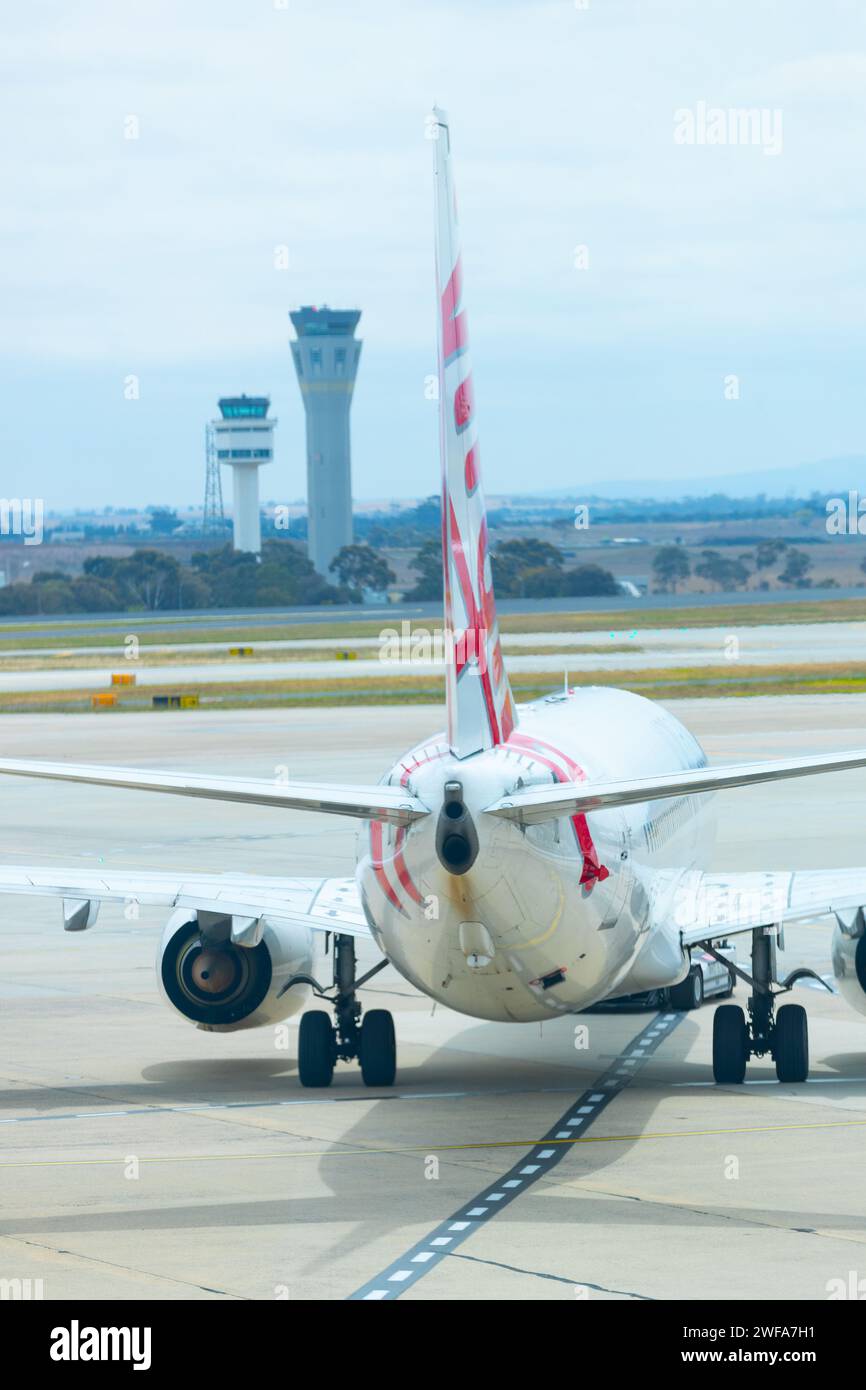 Aircraft movements at Melbourne Airport in Victoria, Australia Stock ...