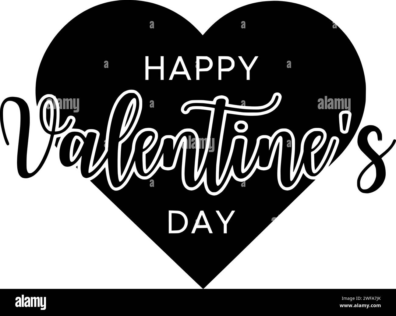 Handwriting text valentine day Stock Vector Images - Alamy