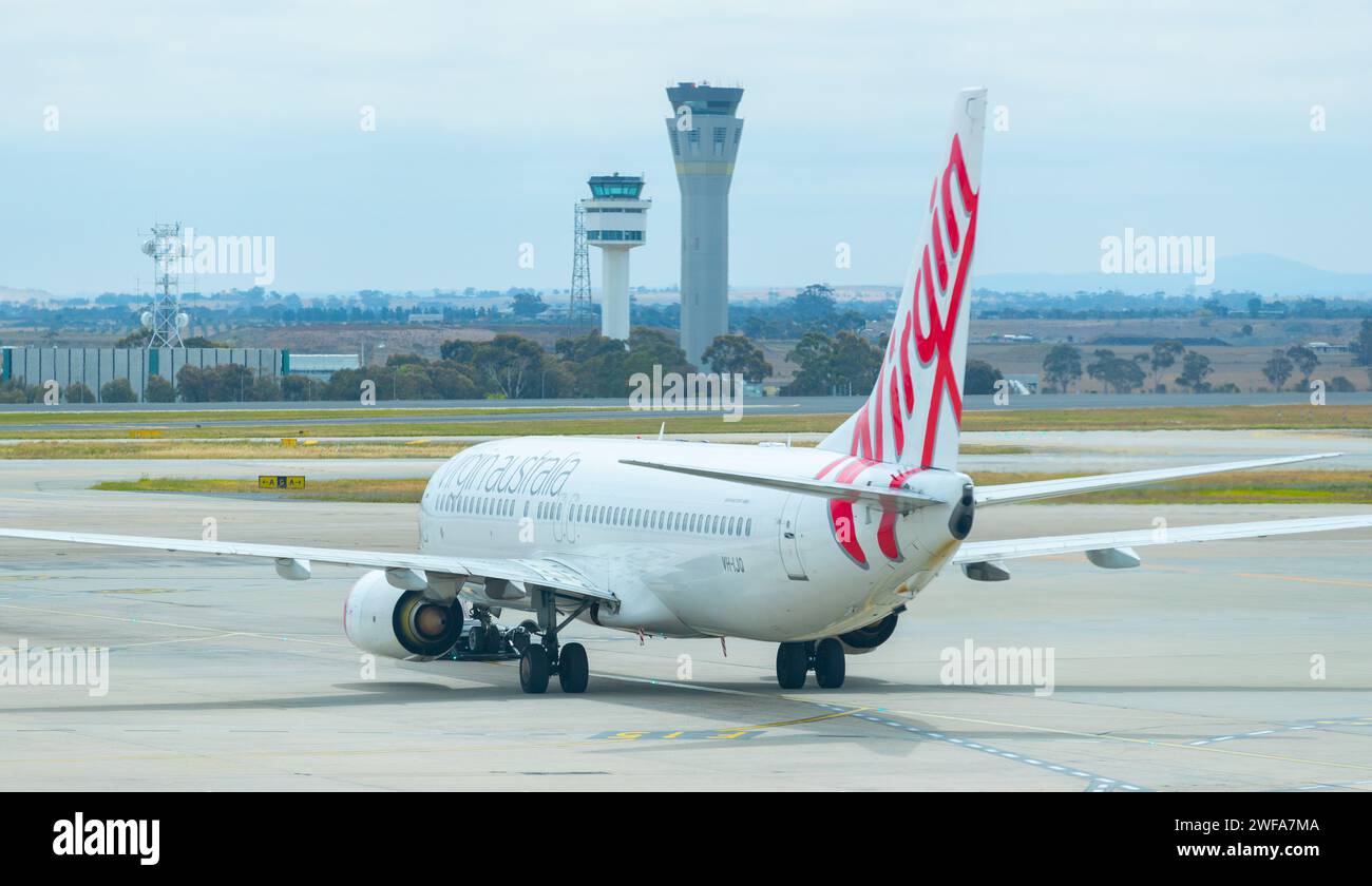 Aircraft movements at Melbourne Airport in Victoria, Australia Stock ...