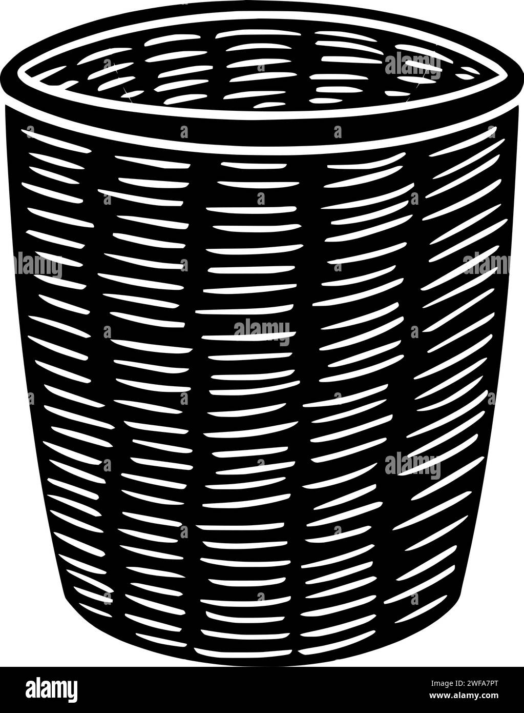 rattan illustration wicker silhouette natural logo decor icon basket ...