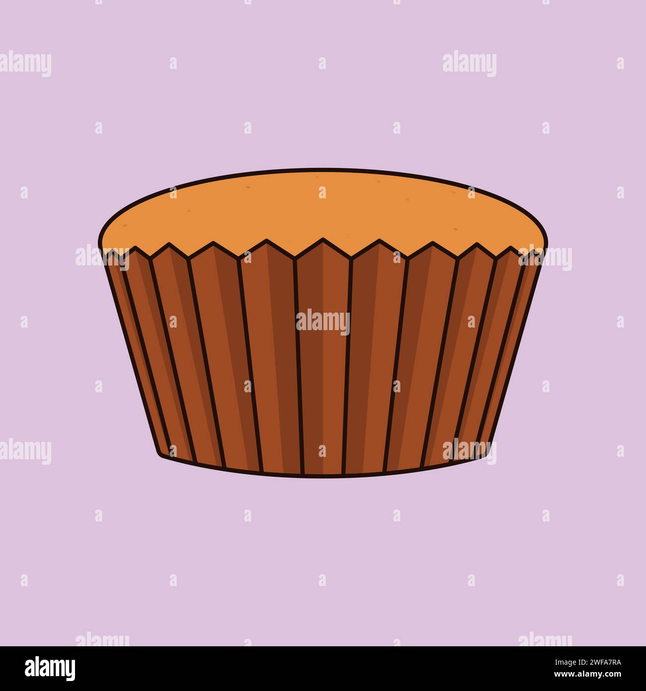 Simple Cupcake Vector Icon Illustration Cake Stock Vector Image & Art ...