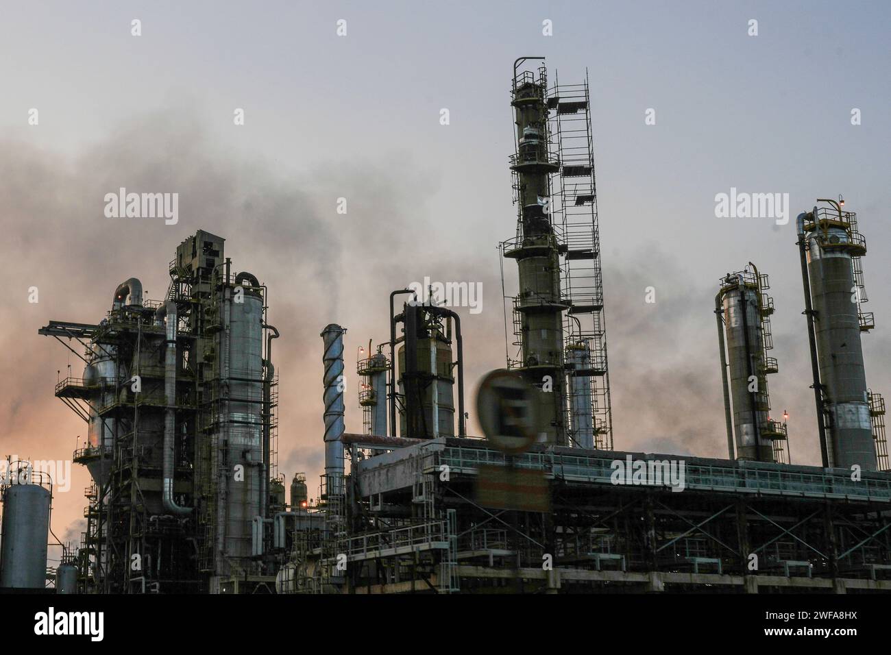 Units of El Palito refinery near Puerto Cabello, Venezuela, Monday, Jan. 29, 2024. (AP Photo ...