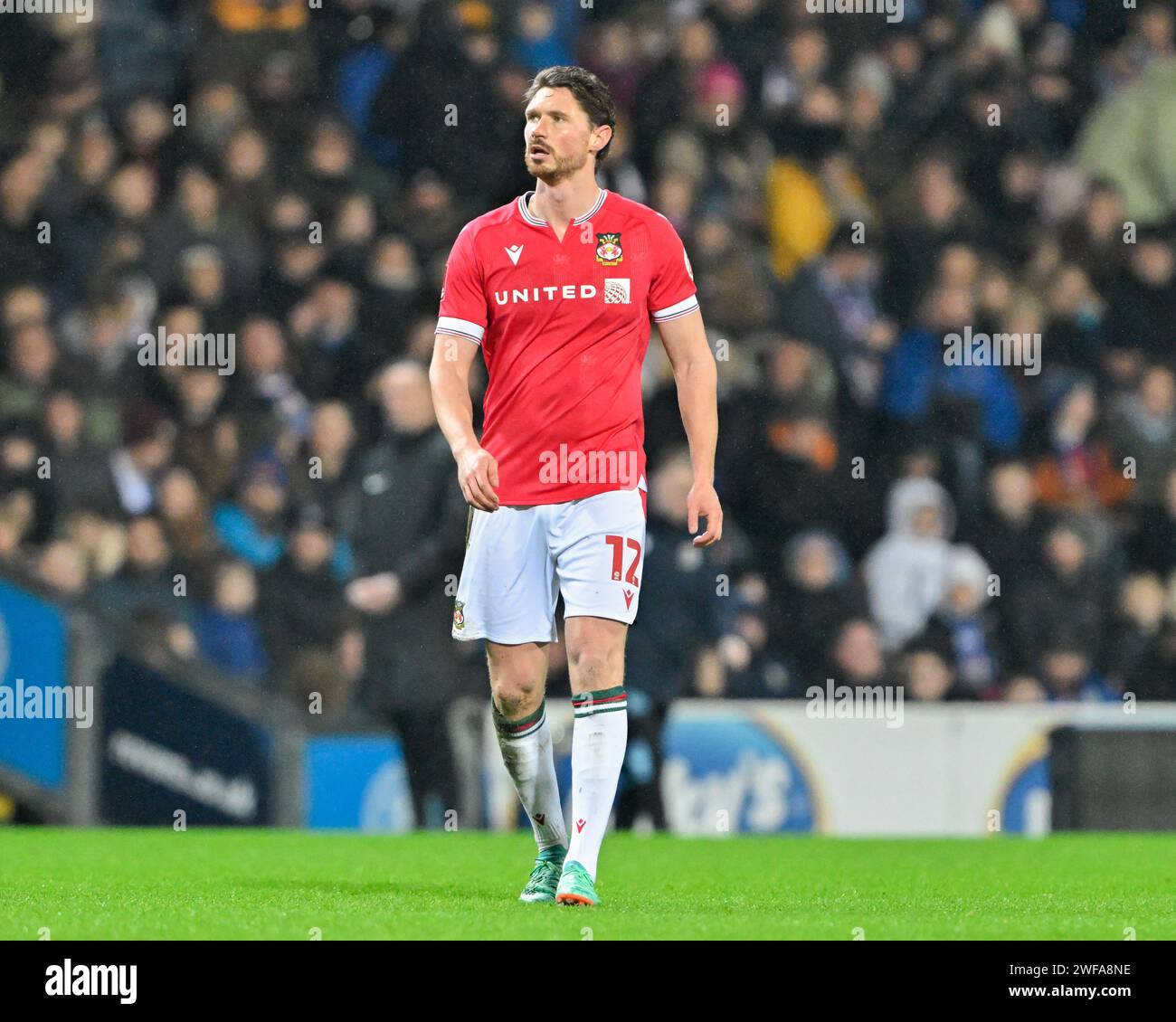 George Evans of Wrexham, during the Emirates FA Cup Fourth Round match ...