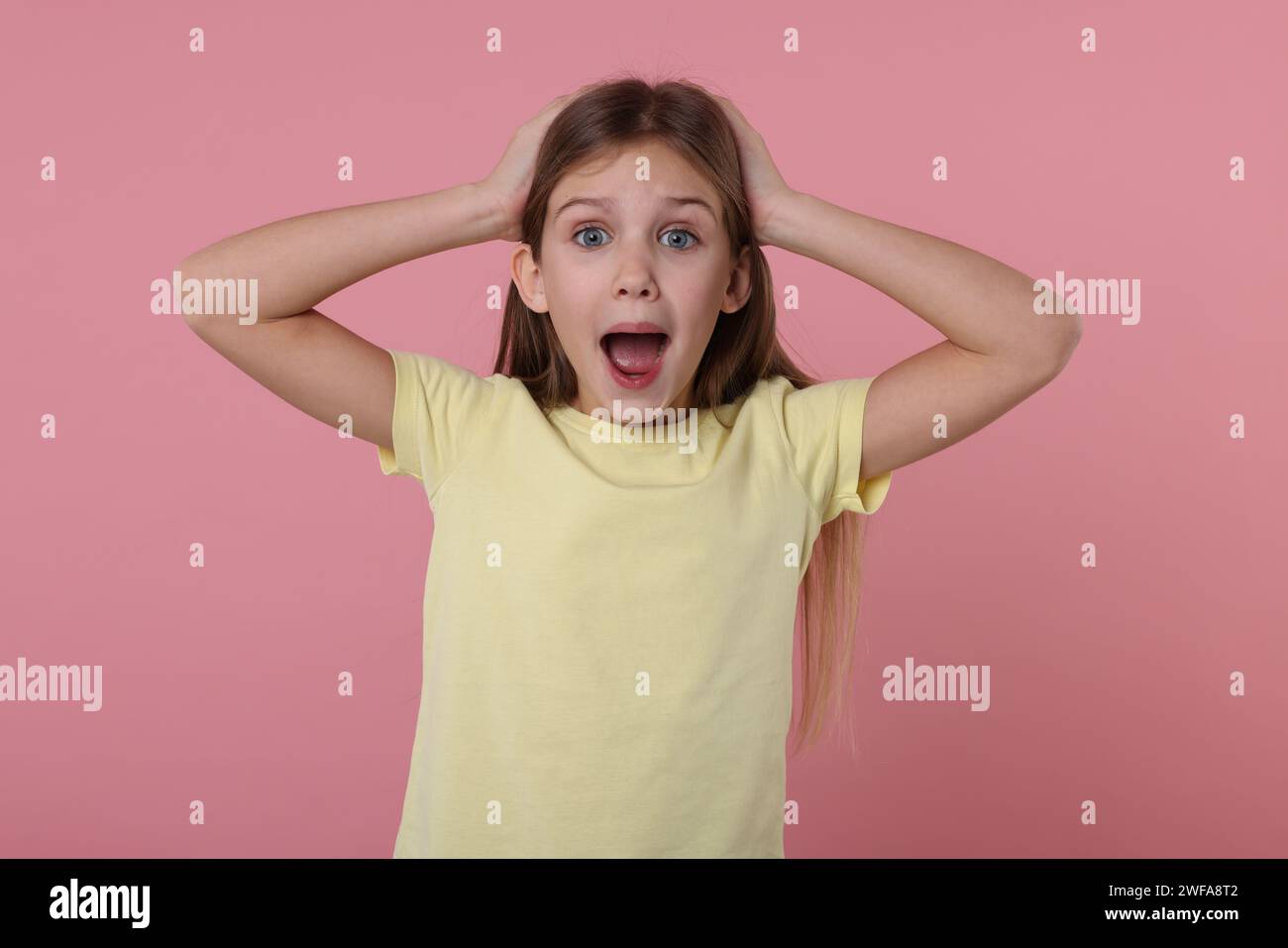 Portrait shocked surprised preteen girl hi-res stock photography and ...