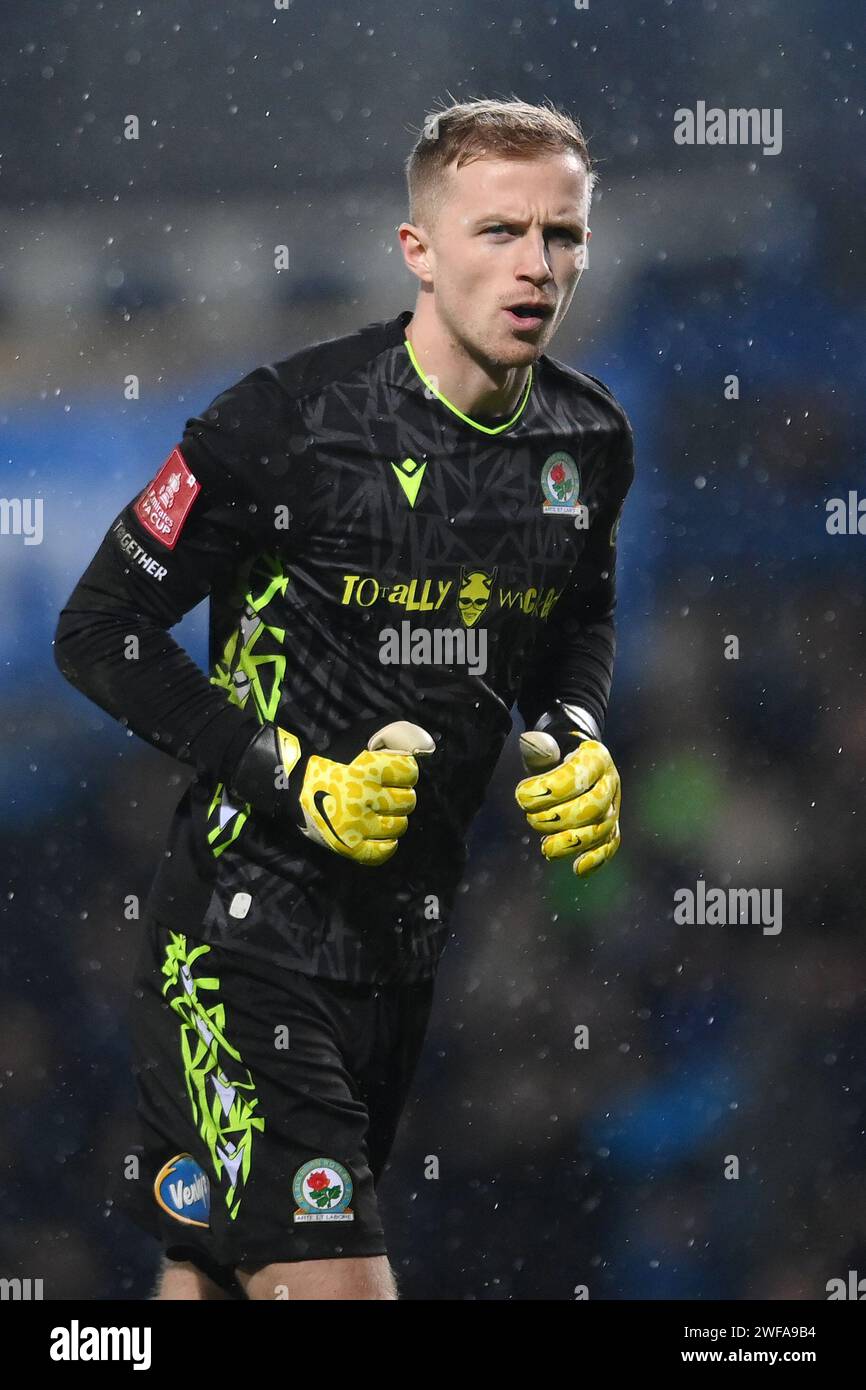 Blackburn, UK. 29th Jan, 2024. Aynsley Pears of Blackburn Rovers during ...