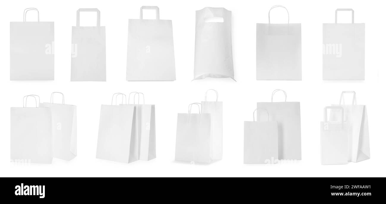 Different paper plastic bags Cut Out Stock Images & Pictures - Alamy