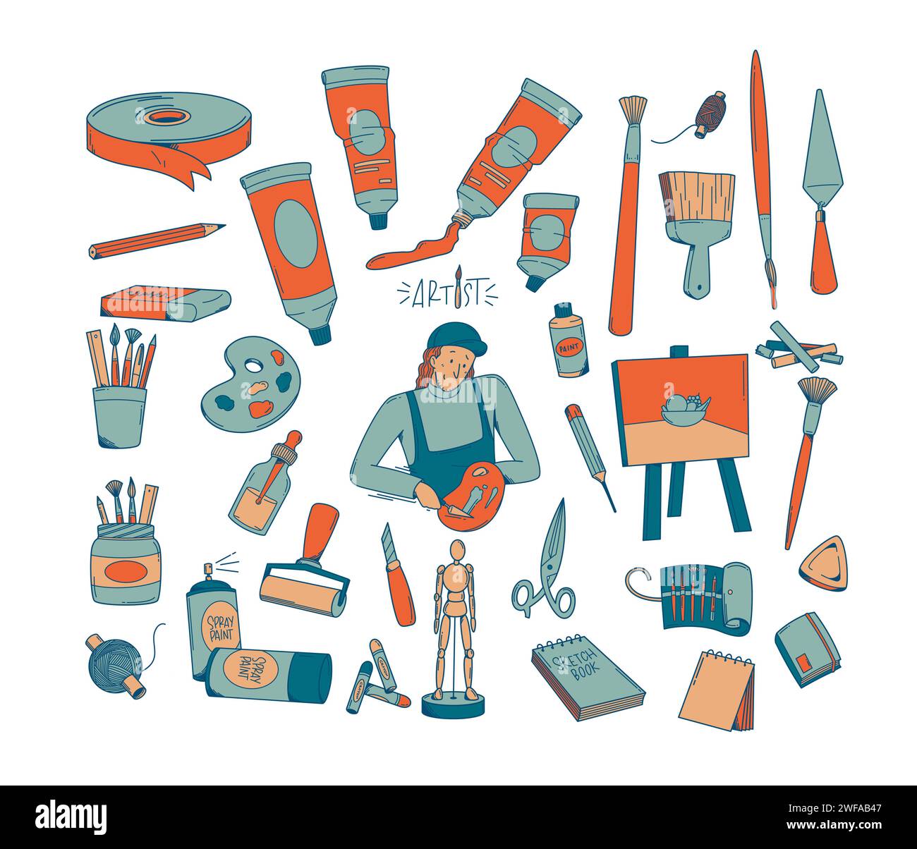 Artistic talent illustration hi-res stock photography and images - Alamy