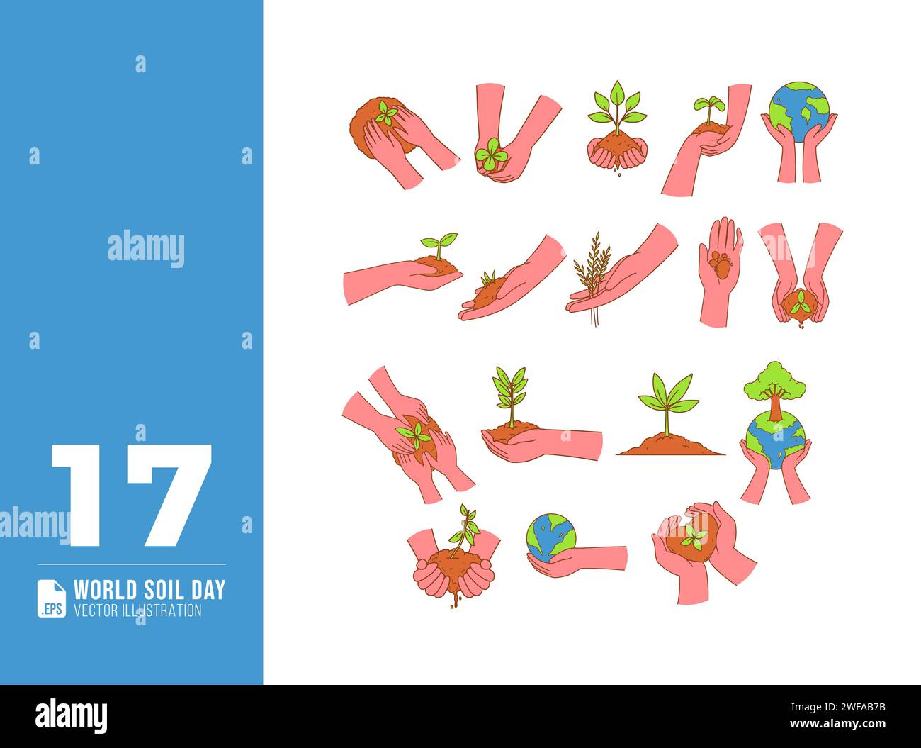 World soil day vector illustration. Vector collection of international ...