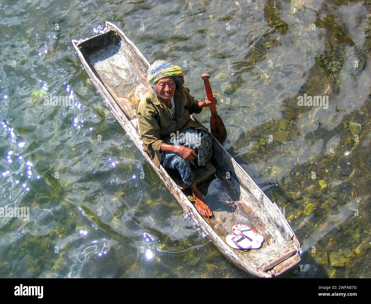 Indigemous Bali Aga people of Trunyan Village in Bali, Indonesia Stock ...