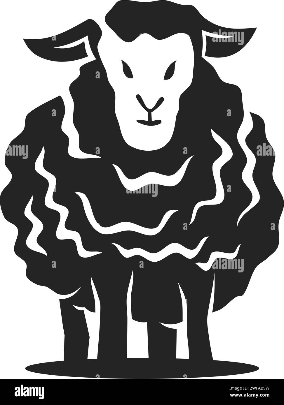 Lamb Logo template Isolated. Brand Identity. Icon Abstract Vector ...