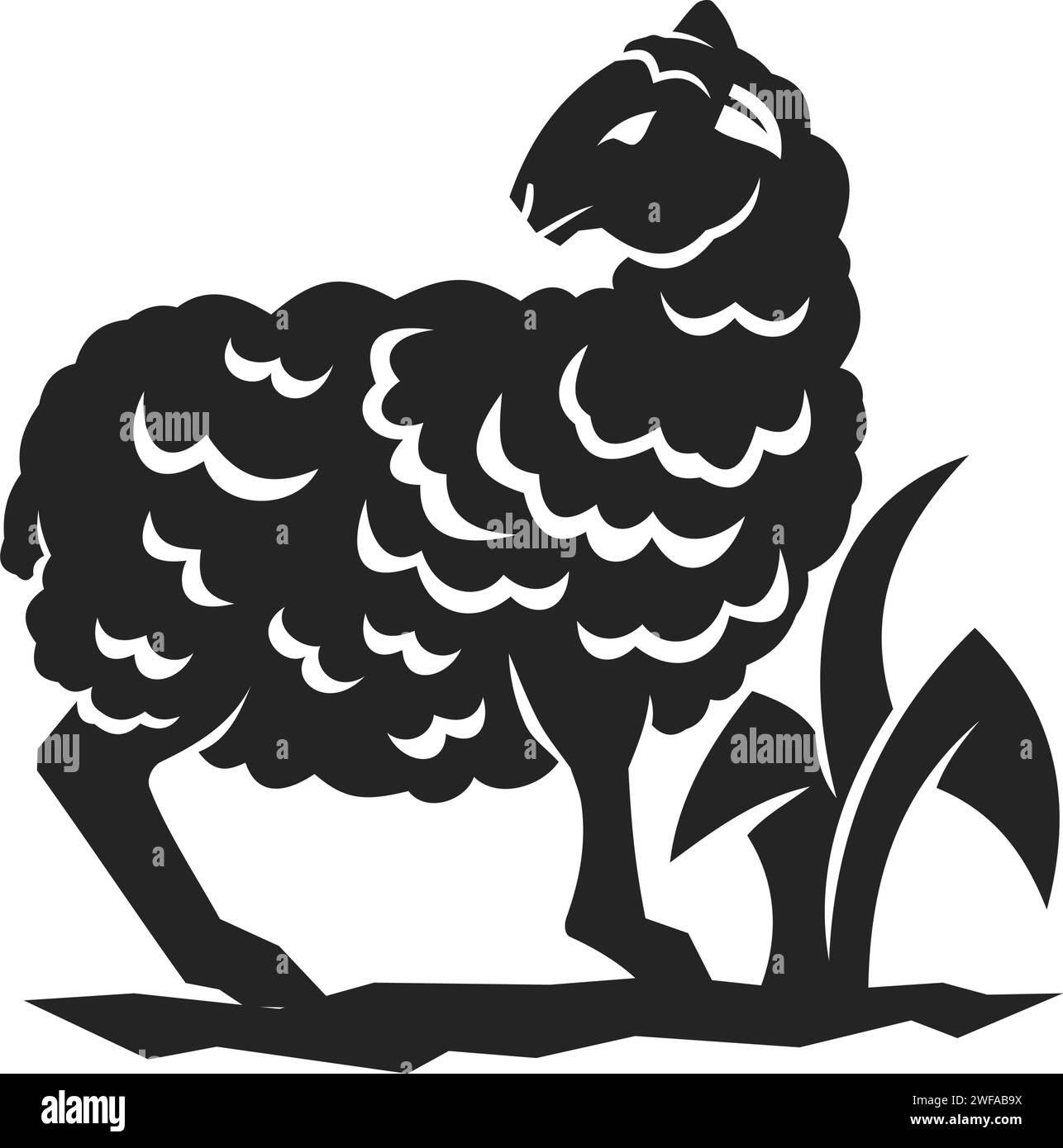 Lamb Logo template Isolated. Brand Identity. Icon Abstract Vector ...