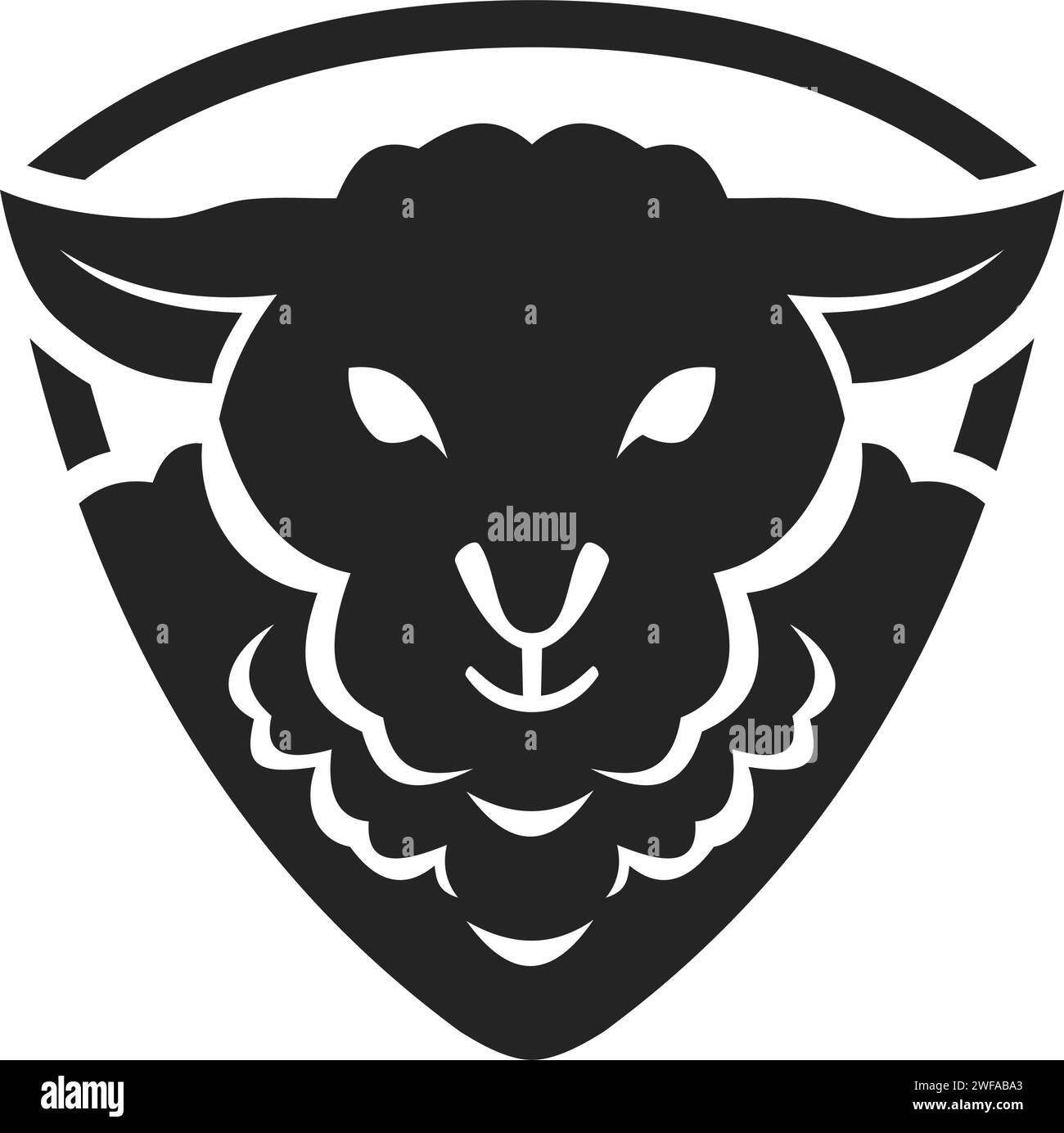 Lamb Logo template Isolated. Brand Identity. Icon Abstract Vector ...