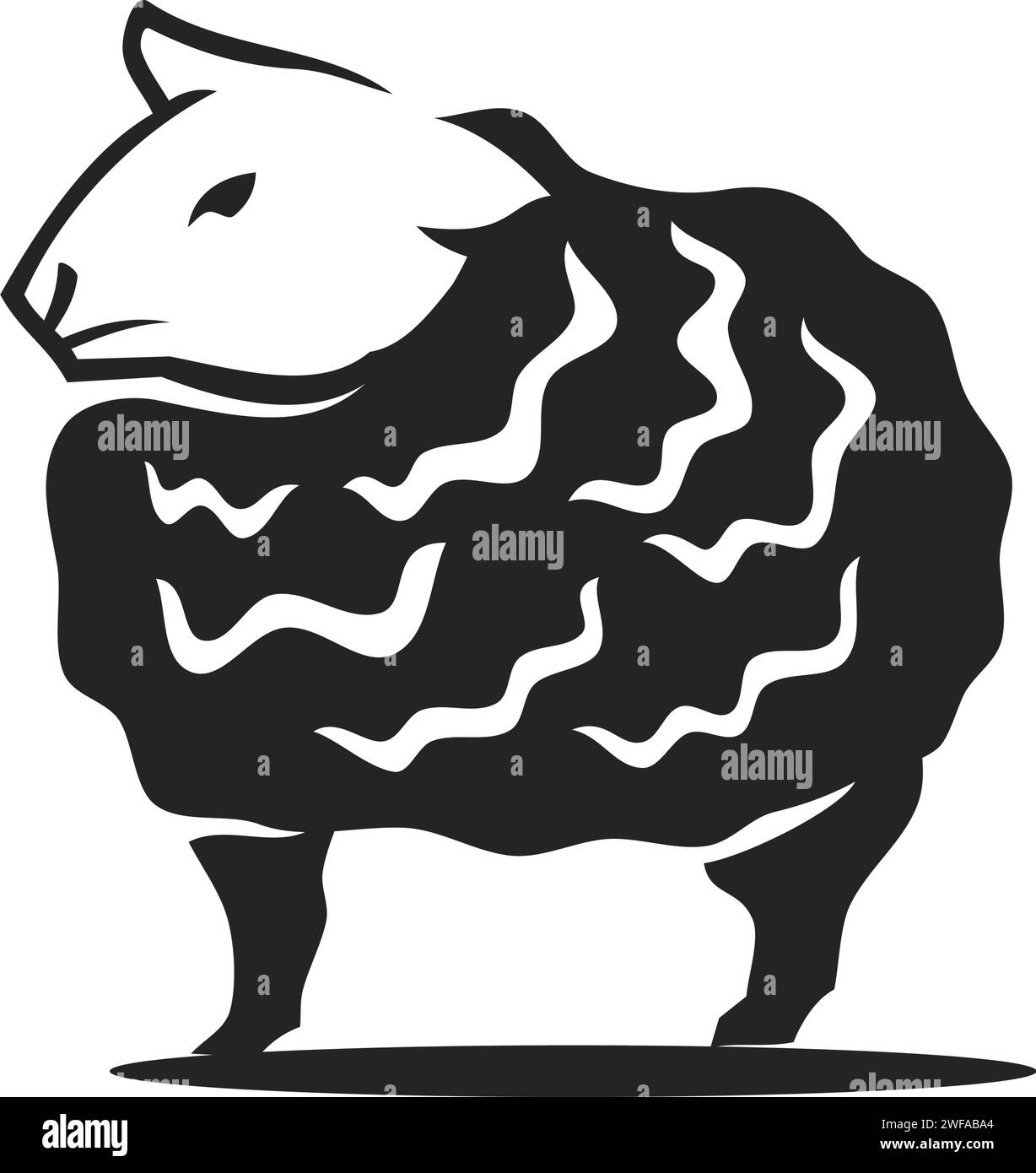 Lamb Logo template Isolated. Brand Identity. Icon Abstract Vector ...