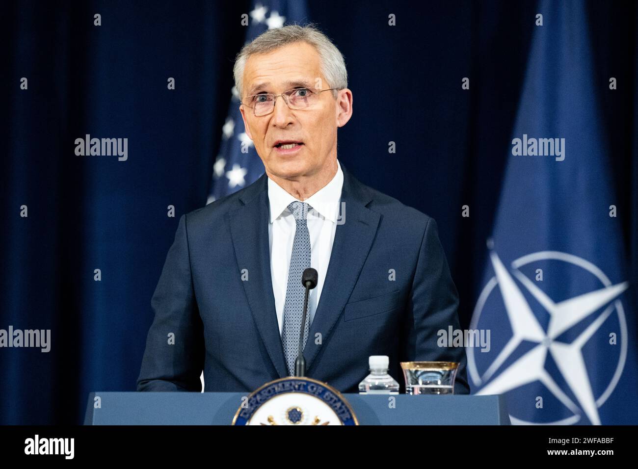 Washington, United States. 29th Jan, 2024. NATO Secretary General Jens ...