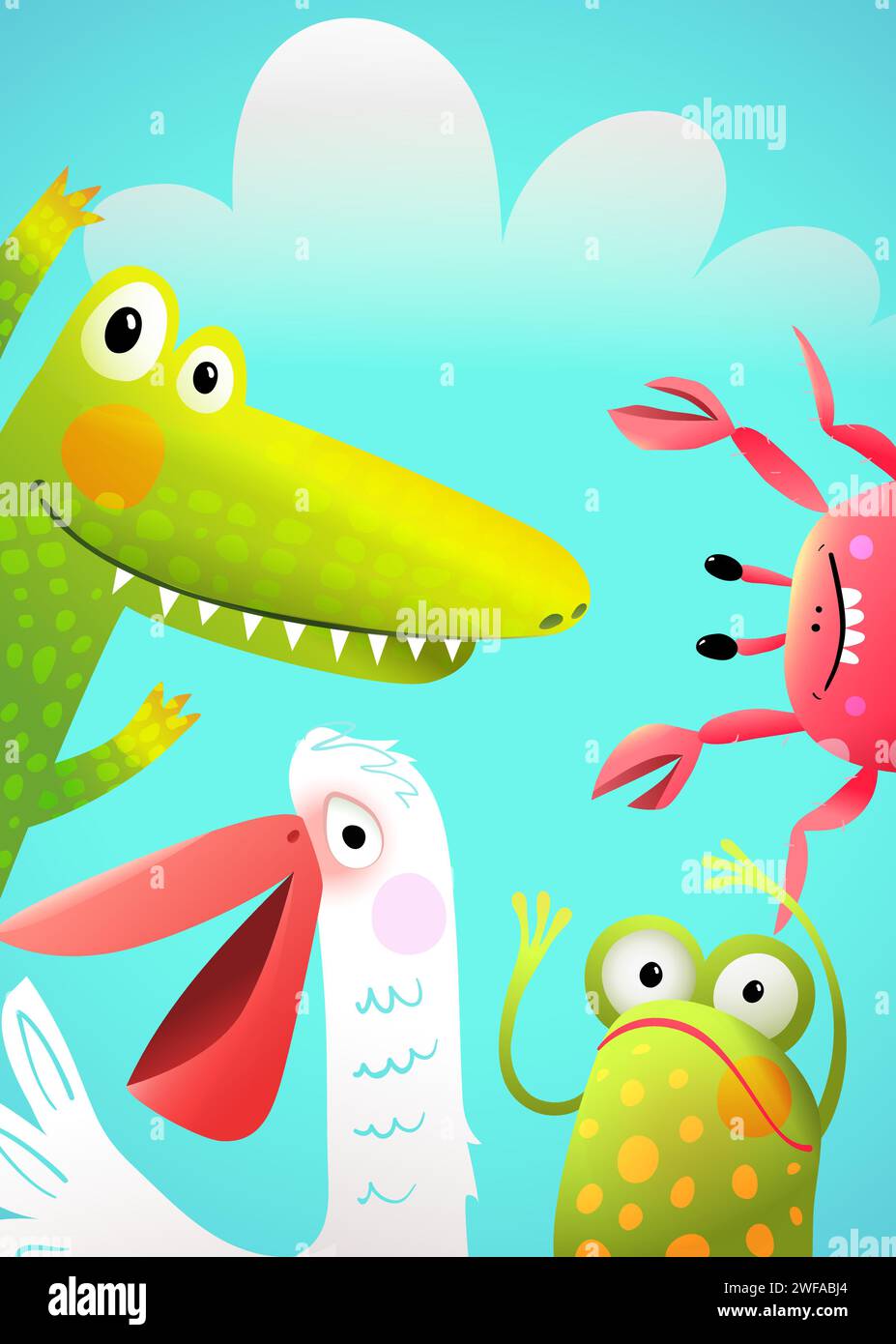 Animals illustration hi hi-res stock photography and images - Alamy