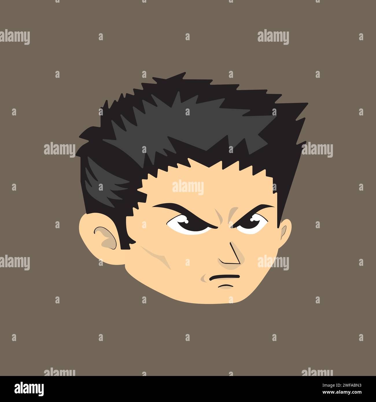 man with angry expression as a background Stock Vector Image & Art - Alamy