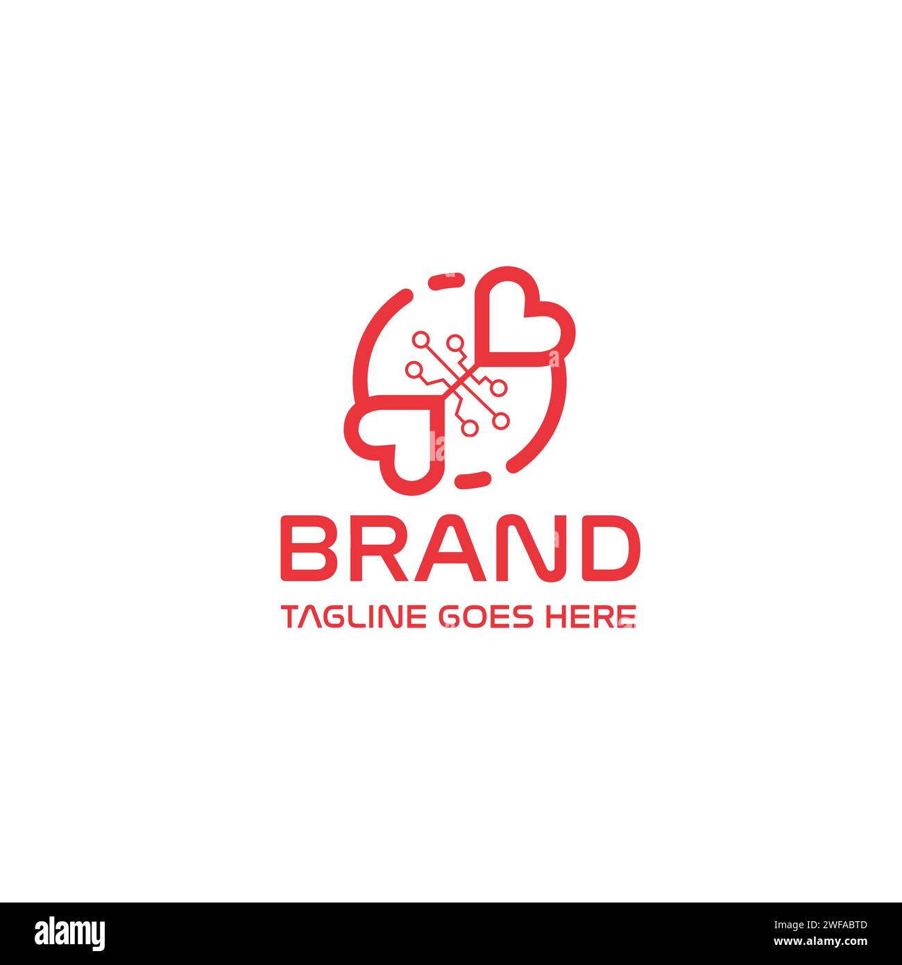 connected love logo design vector Stock Vector Image & Art - Alamy