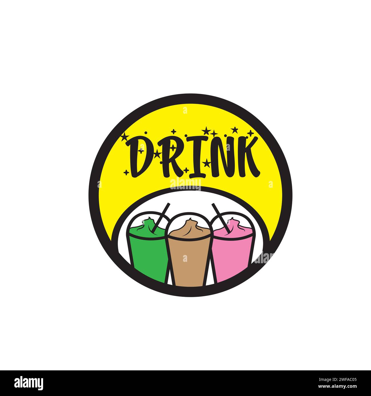seamless drink logo design vector Stock Vector Image & Art - Alamy