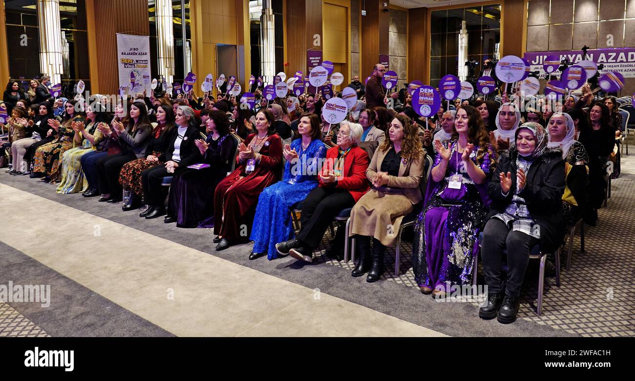 Supporters of the Peoples' Equality and Democracy Party (DEM Party ...