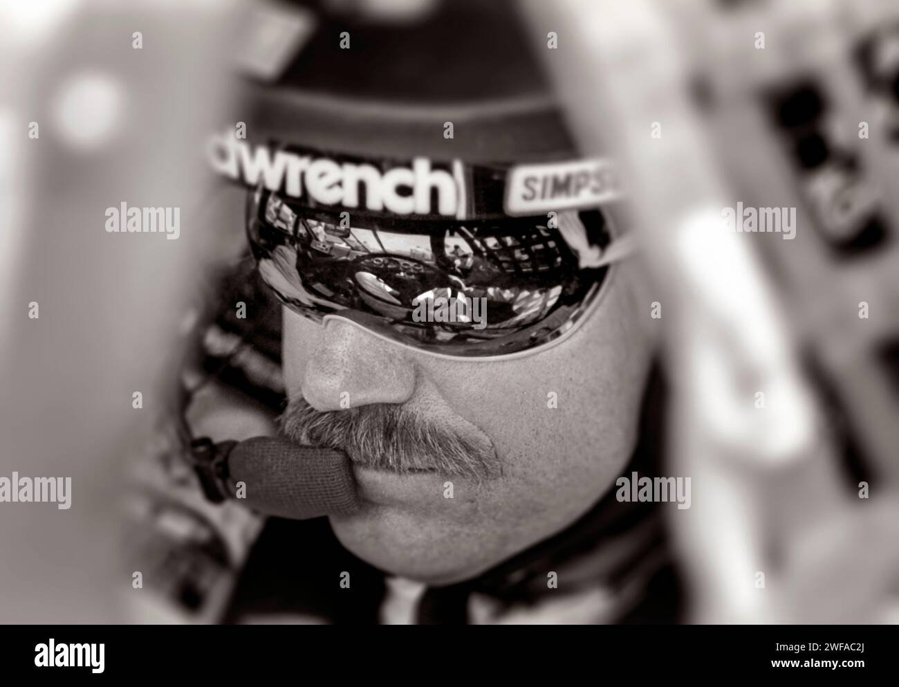 Dale Earnhardt gets ready to fire his engine before the start of the ...