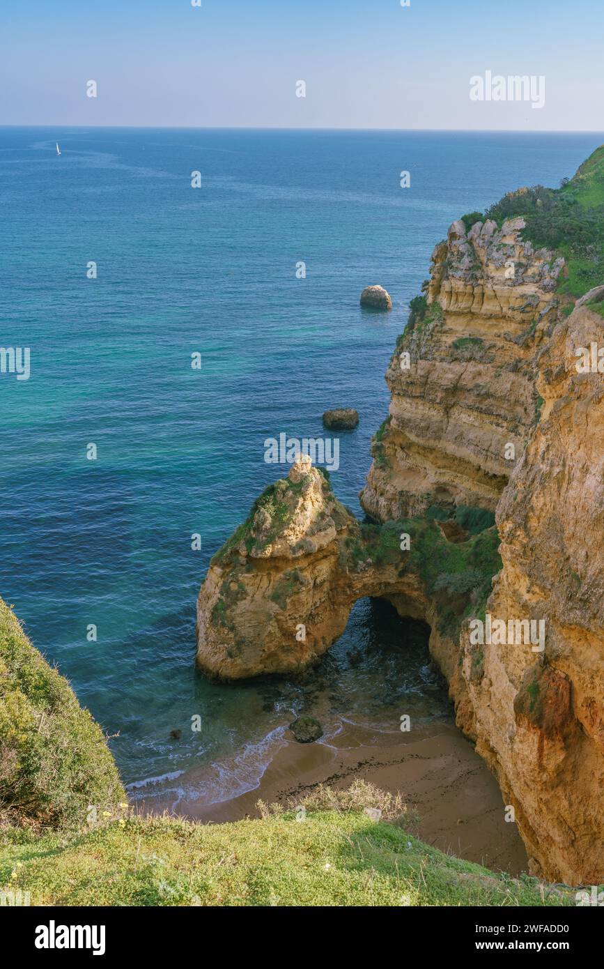 Incredible cliffs and rocks in Lagos, Algarve, Portugal Stock Photo - Alamy
