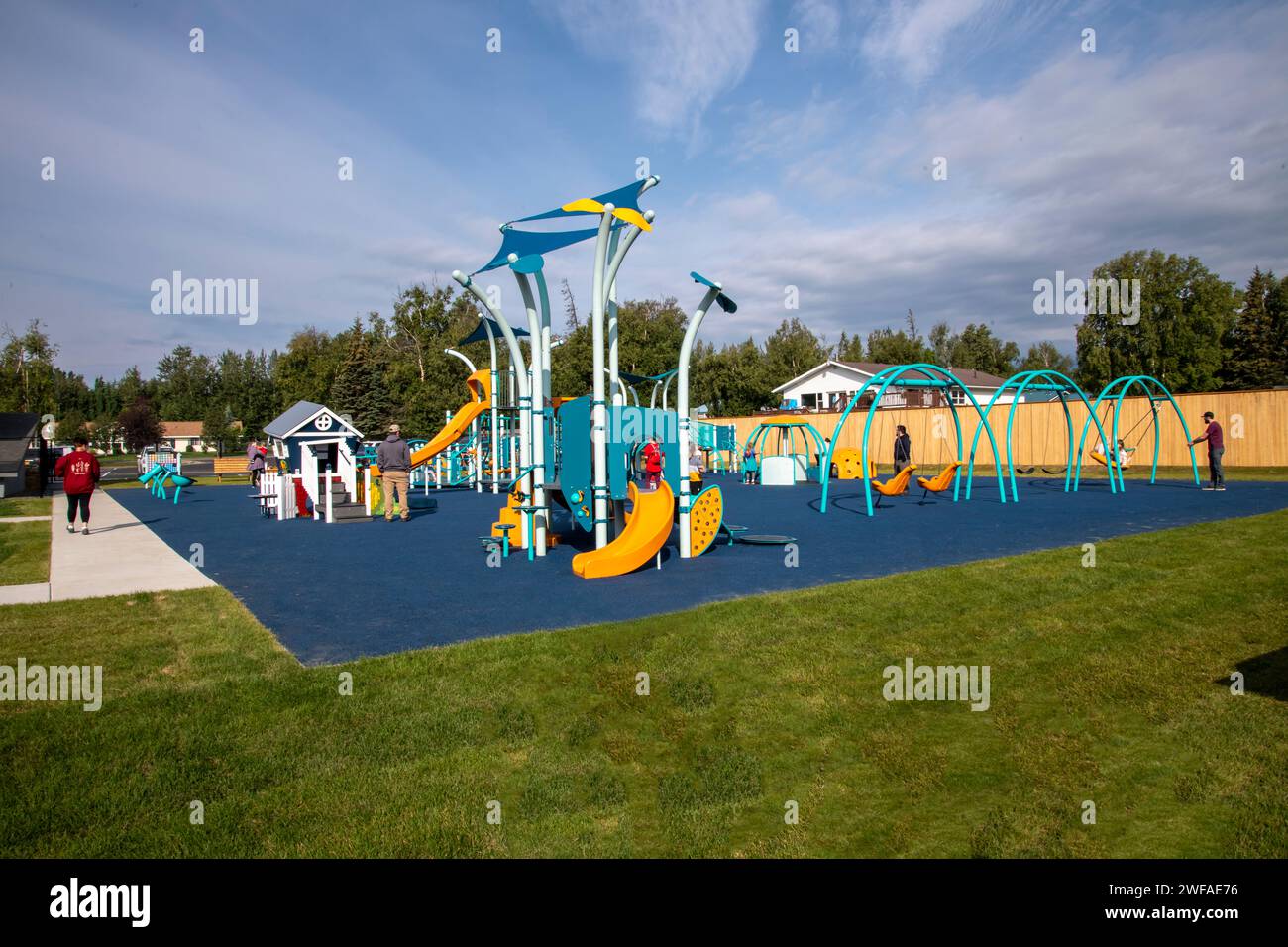Palmer, Alaska. The Palmer Family Park includes a playground with ...