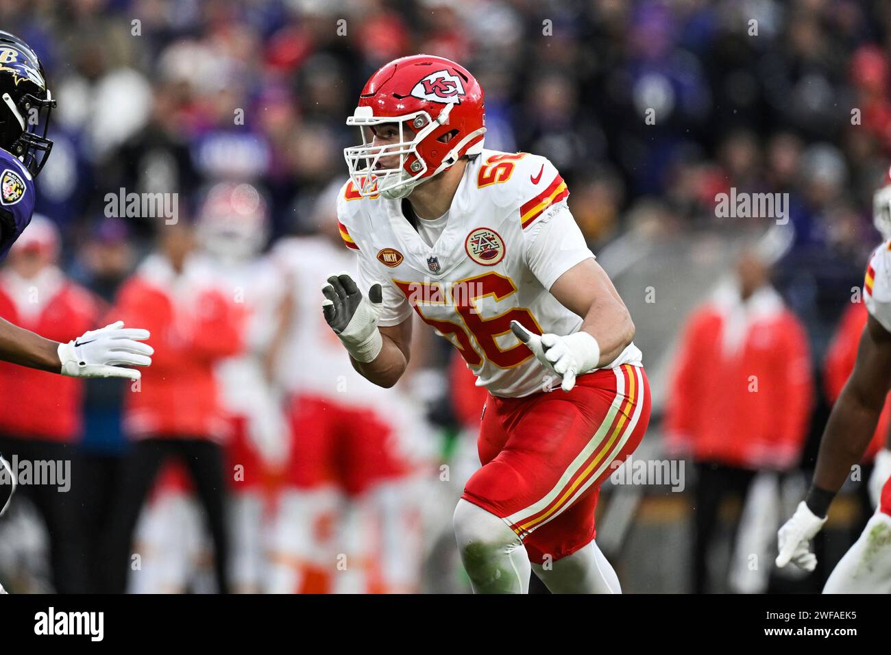 Kansas City Chiefs defensive end George Karlaftis (56) in action during ...