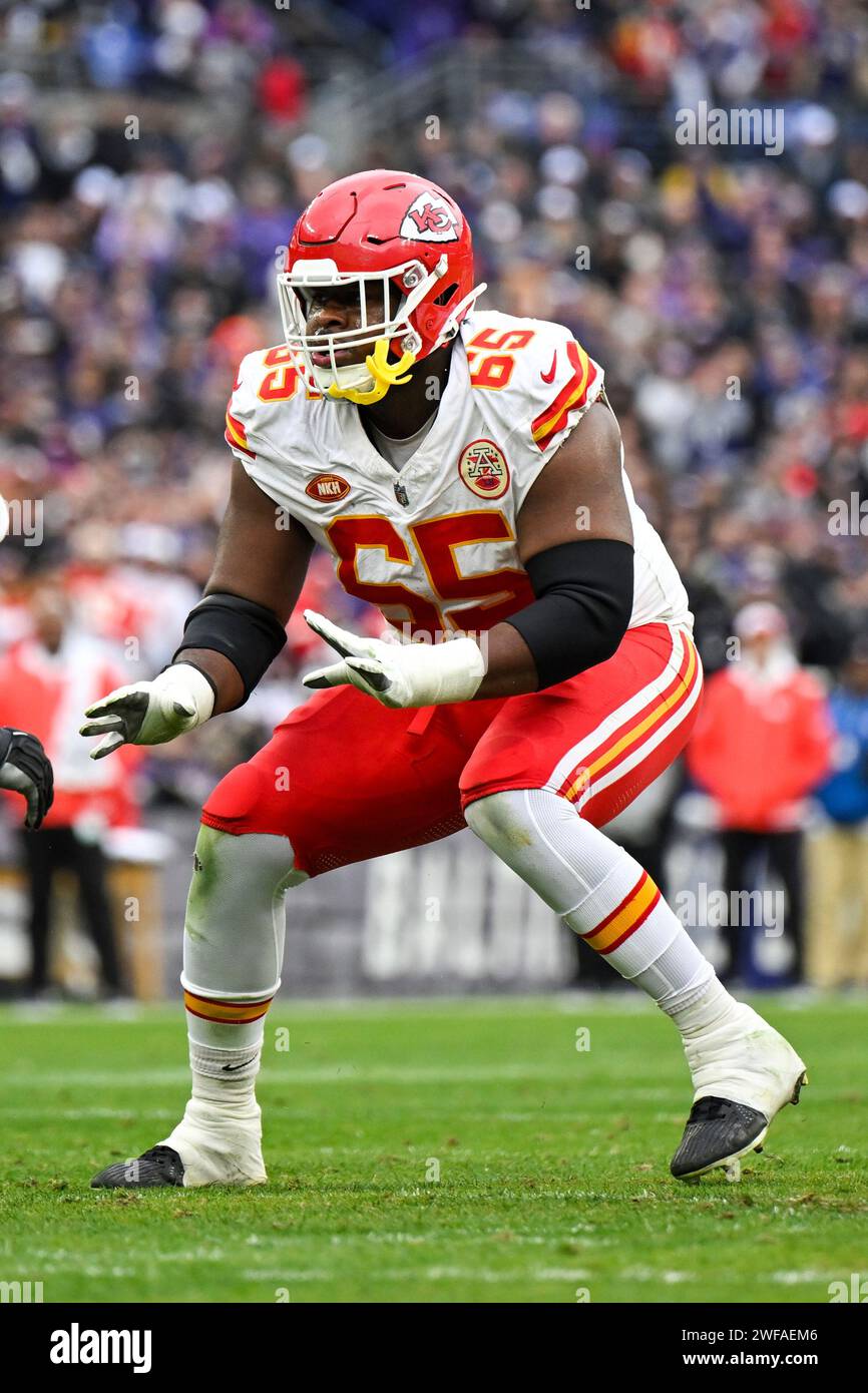 Kansas City Chiefs guard Trey Smith (65) in action during the first ...