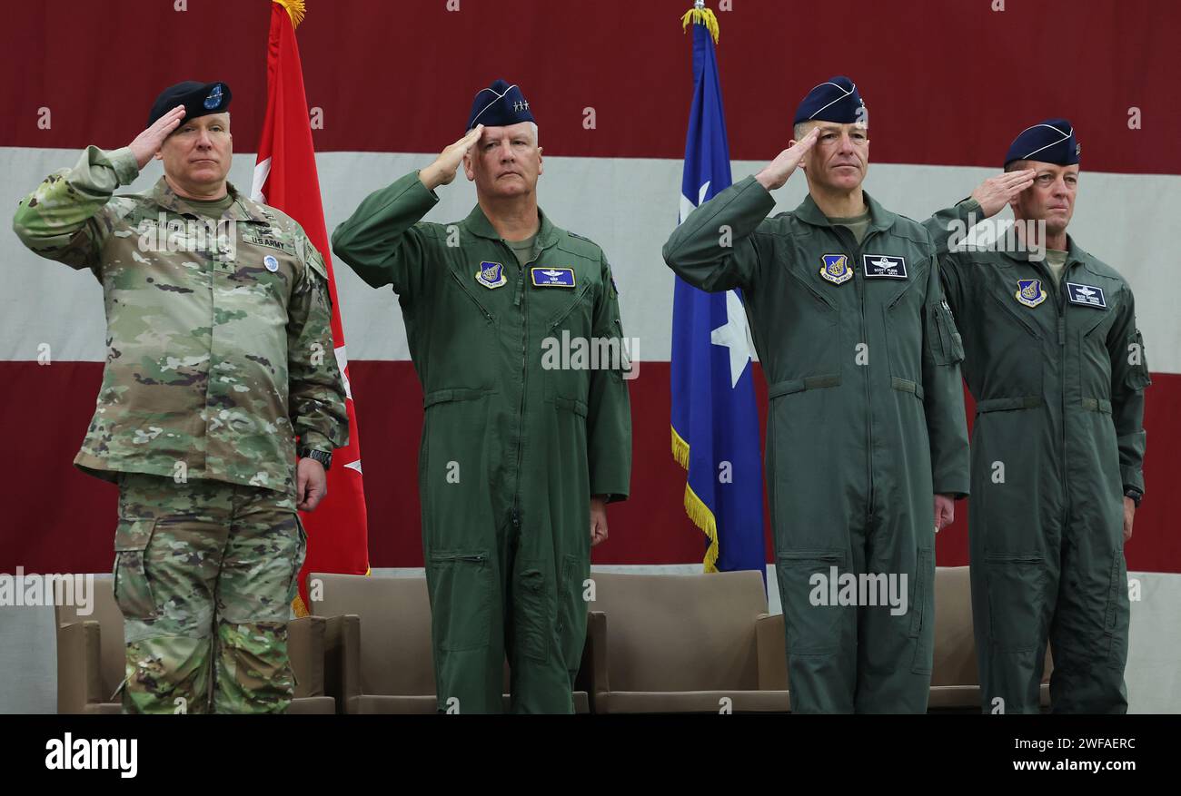 30th Jan, 2024. Change of command at U.S. 7th Air Force Lt. Gen. David ...