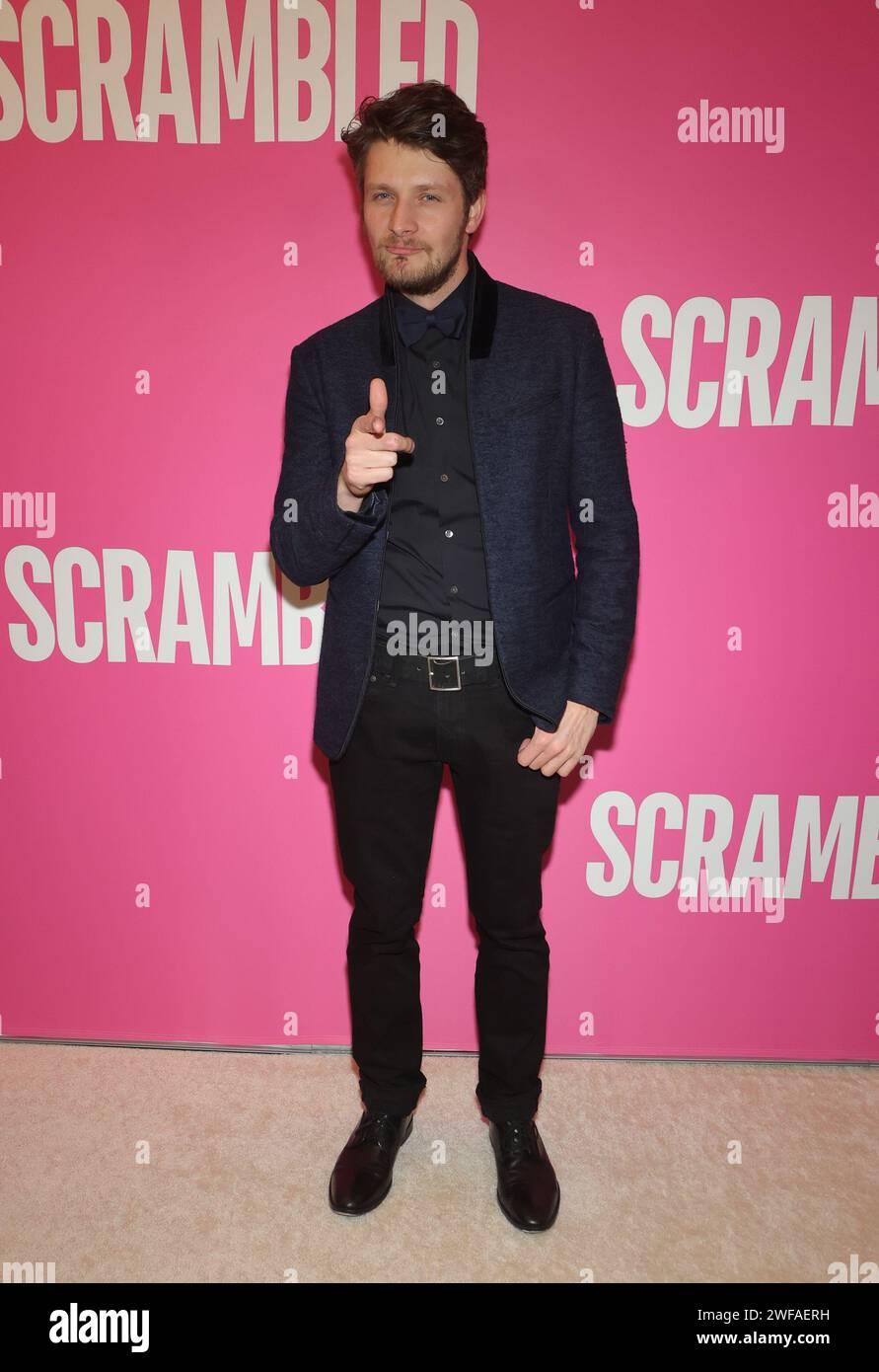 Los Angeles, Ca. 29th Jan, 2024. Brett Dier at the 'Scrambled' premiere ...