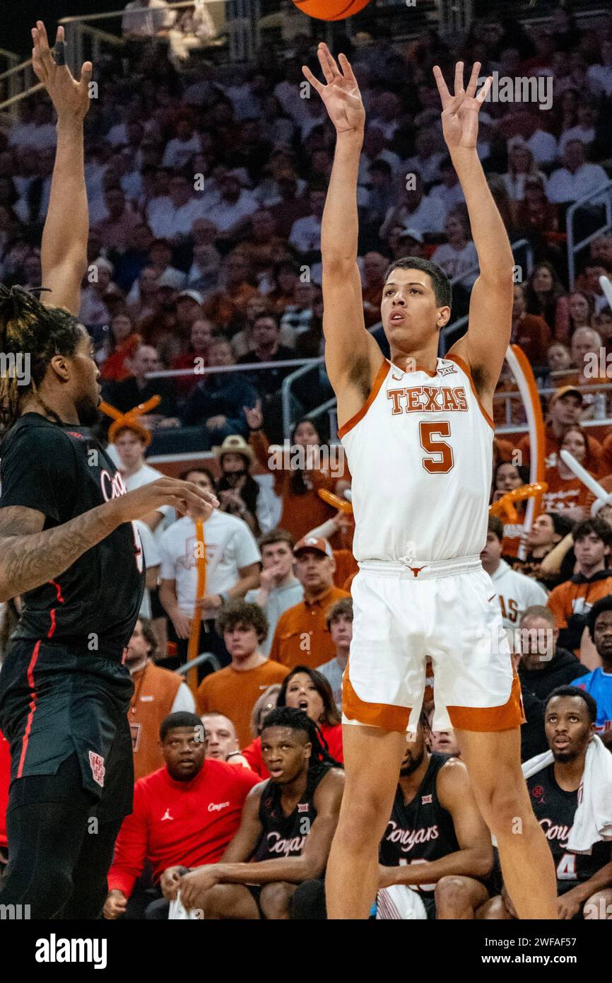 Texas, USA. 29th Jan, 2024. Kadin Shedrick #5 of the Texas Longhorns in ...