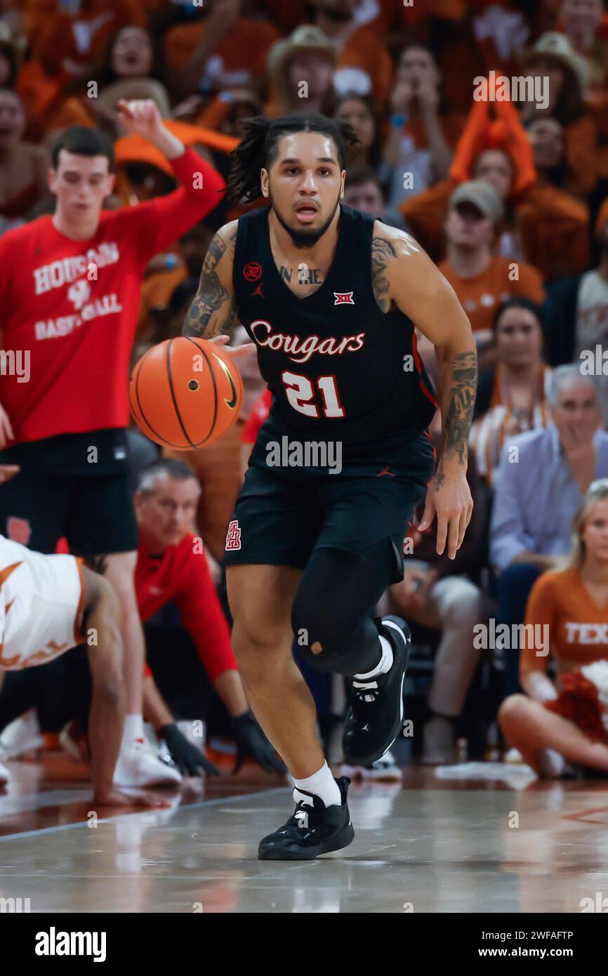 AUSTIN, TX - JANUARY 29: Houston Cougars guard Emanuel Sharp (21 ...