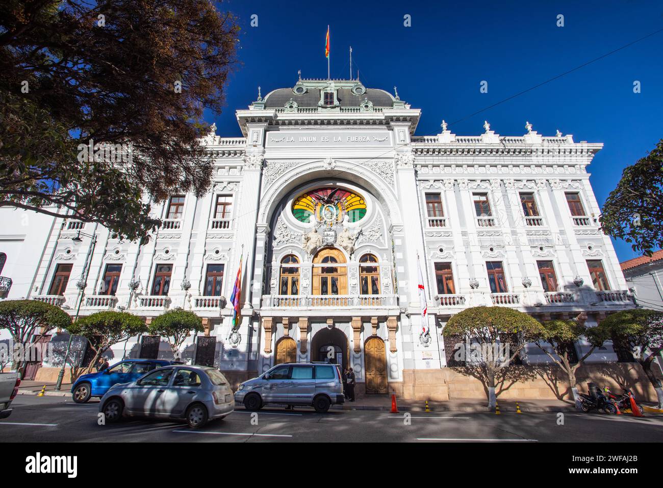 Sucre Bolivia Government building Stock Photo - Alamy