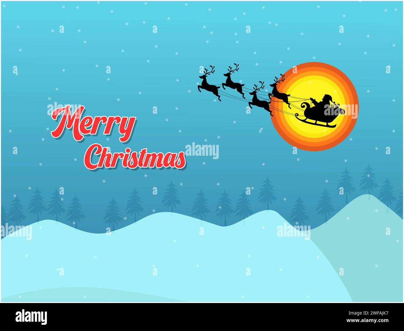 Santa claus sleigh scene santa hi-res stock photography and images - Alamy