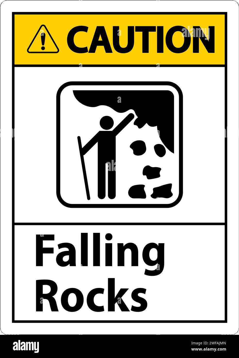 Caution Sign, Park Sign and Guide Sign, Falling Rocks Stock Vector ...