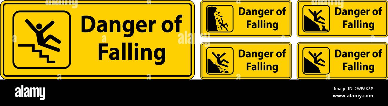 Danger Sign, Park Sign and Guide Sign, Danger Of Falling Stock Vector ...