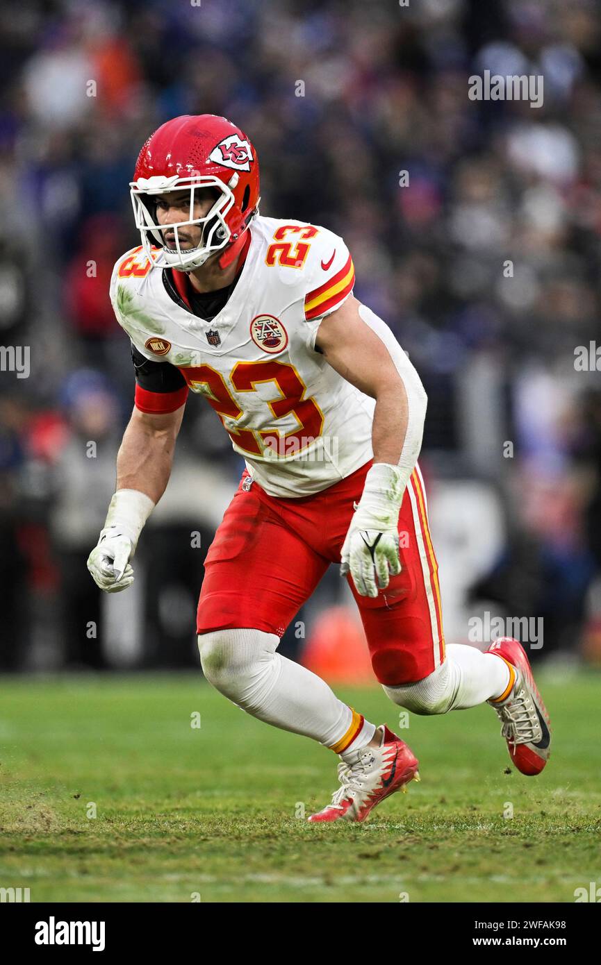 Kansas City Chiefs linebacker Drue Tranquill (23) in action during the ...