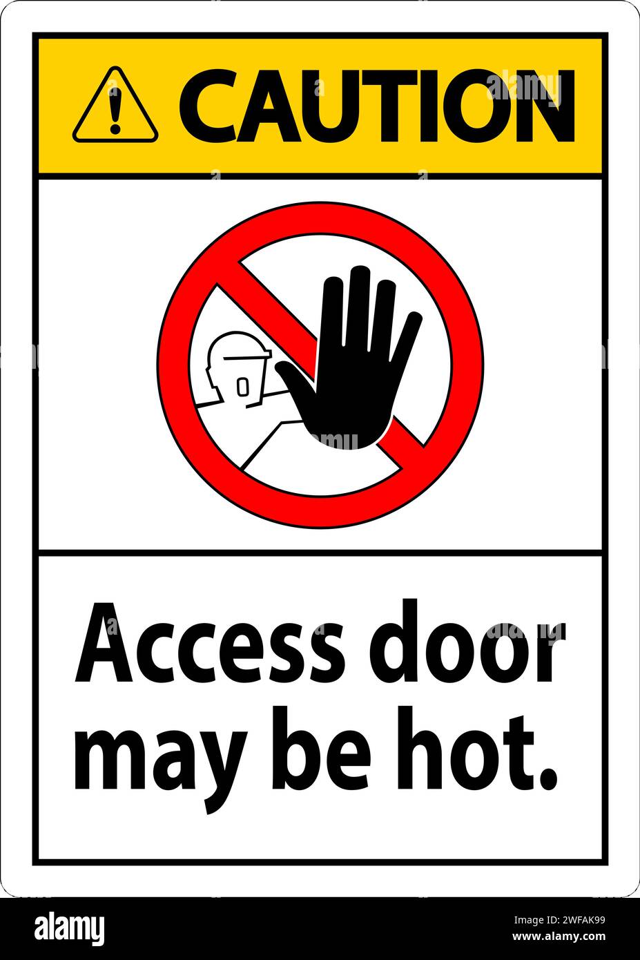 Caution Sign, Caution, Access Door May Be Hot Stock Vector Image & Art ...