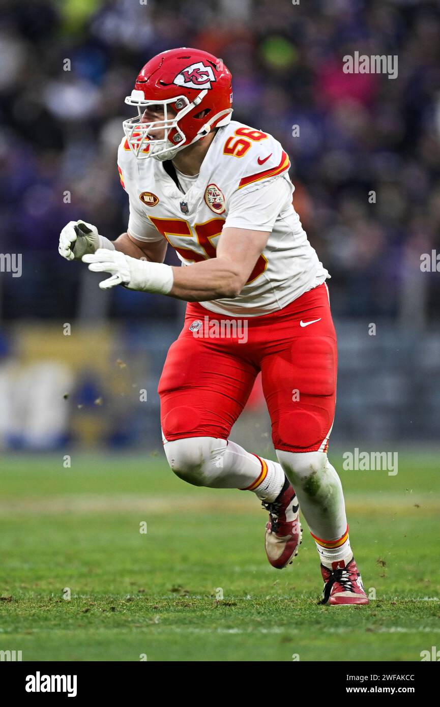 Kansas City Chiefs defensive end George Karlaftis (56) in action during ...