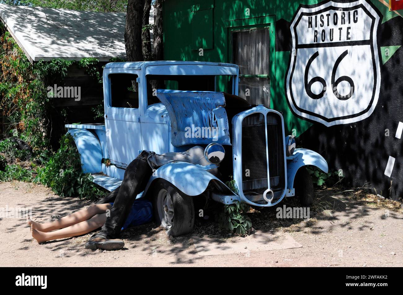 Western town in Seligman on historic Route 66 in the Wild West ...