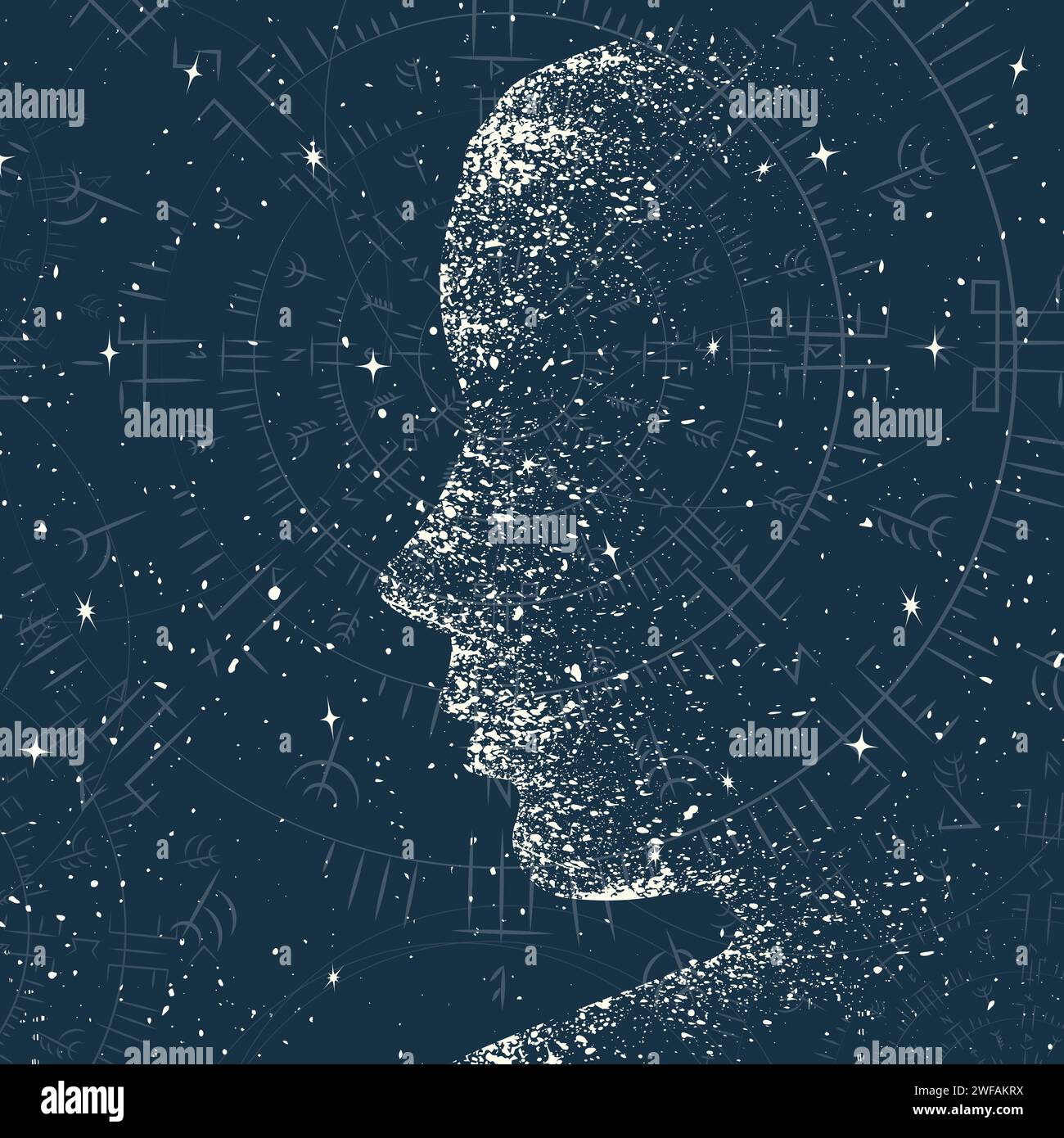 Woman yoga pose dark Stock Vector Images - Alamy